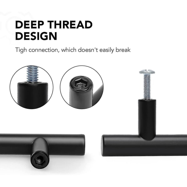 10-pakkaus mustia keitti?n vetimi? kaapin vetimet 96 mm rei?n ...