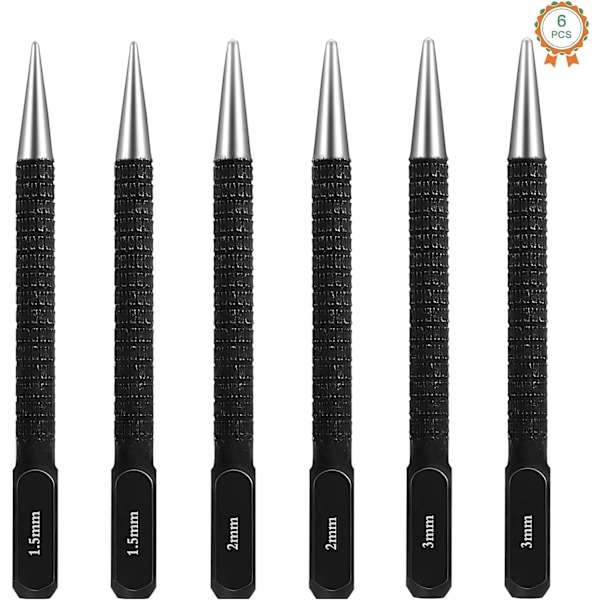 Center Punches 6 st Heavy Duty Kolstål Automatisk Center Pun | Fyndiq