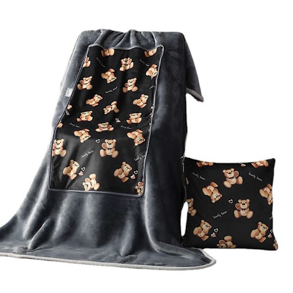 1 st Stor Kuddefilt Pläd Cartoon Kudde Tvåändamåls Multi | Fyndiq