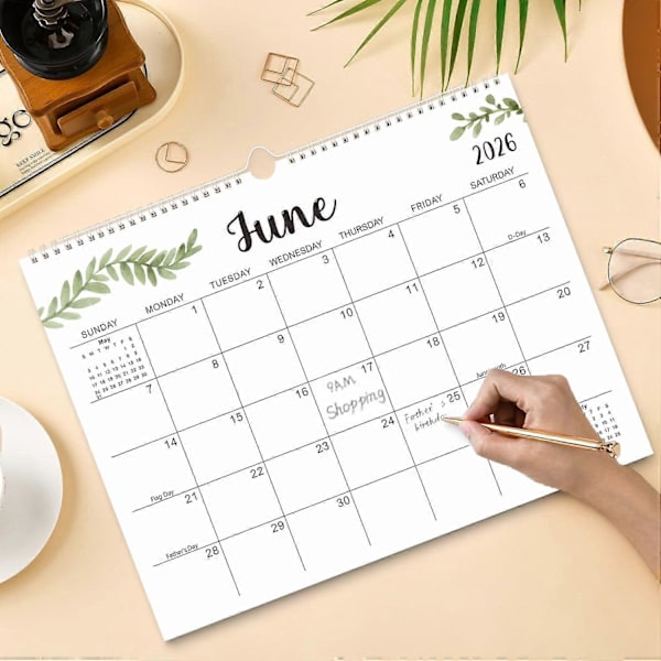 Kalender 2026-12 Månedlig Veggkalender 2026 fra Januar 2026 til ...