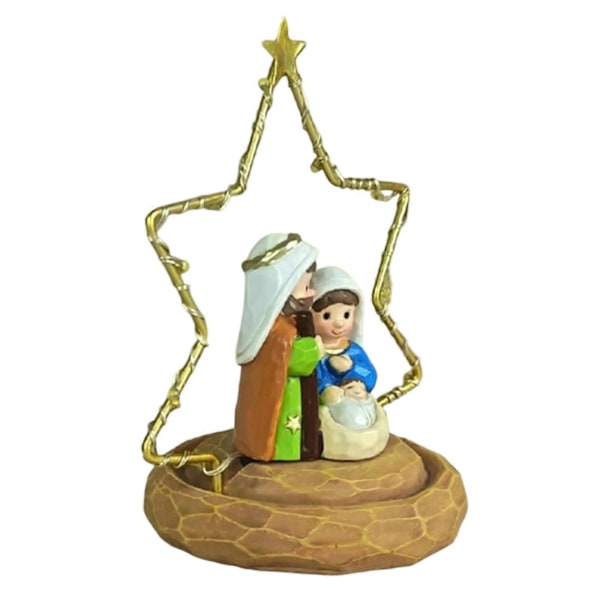 Harts Julkrubba Figurer Julkrubba Scen Statyer Bordsdekoration Harts ...