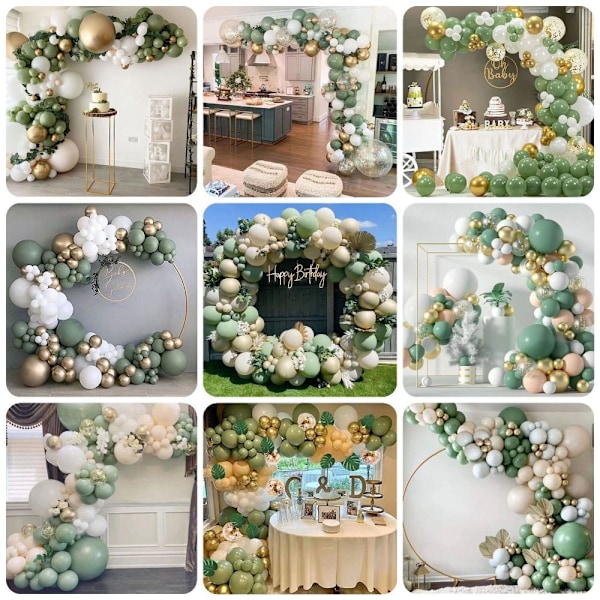 Balloon Arch Kit Sage Green Balloons Garland Kit STYLE 1 STYLE 1 | Style 1 | Fyndiq