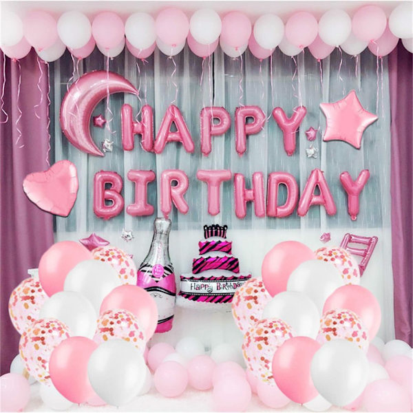 Grattis på födelsedagen dekoration ballonger alfabetet guld band | Fyndiq