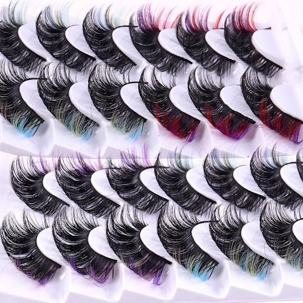 Färgade Fransar Mink Fransar COLORMIX9-3 COLORMIX9-3 ColorMix9-3 | Fyndiq