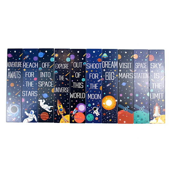 10 stk Space Theme Bookmarks Inspirerende bogmærkeside | Fyndiq