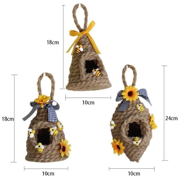 3 kpl Auringonkukkakennokoriste hamppuköysi hunajakenno SET | SET | SET ...