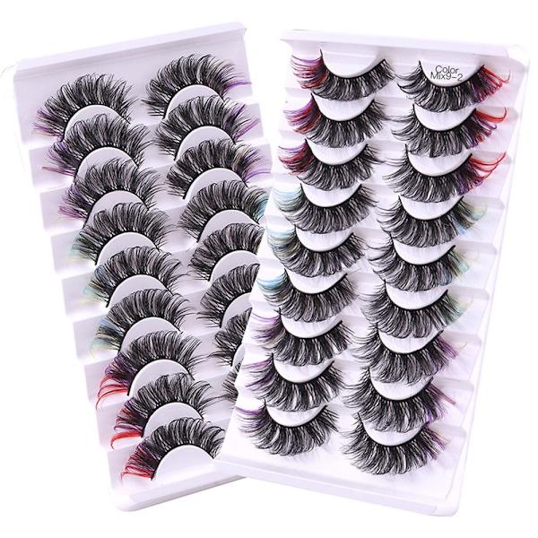 Färgade Fransar Mink Fransar COLORMIX9-3 COLORMIX9-3 ColorMix9-3 | Fyndiq