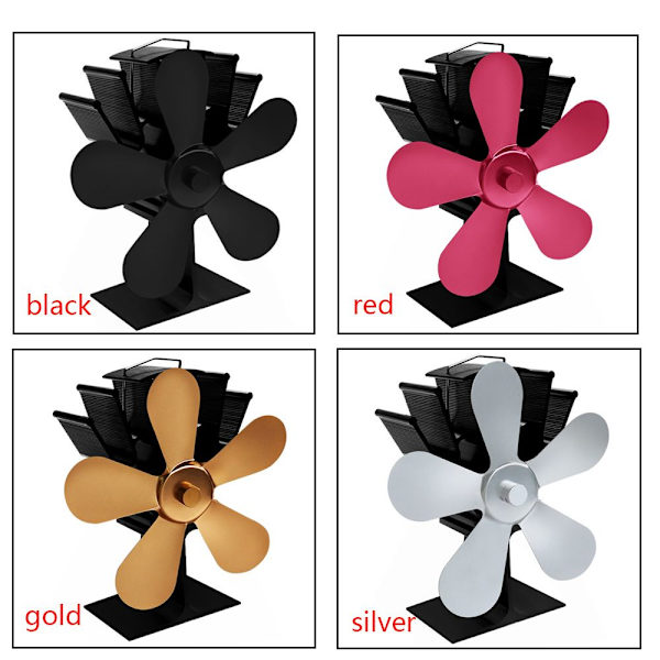 Vedspis Fläkt Öppen spis Fläkt 5-blad silver | Silver | Fyndiq