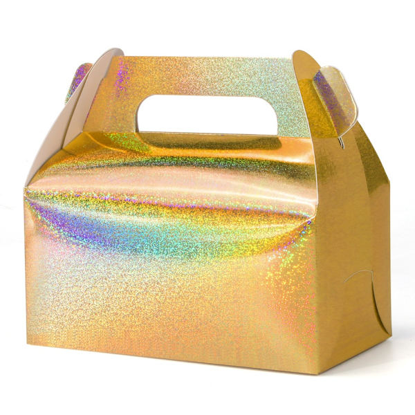 10stk Laser Kake Pakkeboks Kake Pakkeboks GULL Gold 16.5x9x8cm | Fyndiq