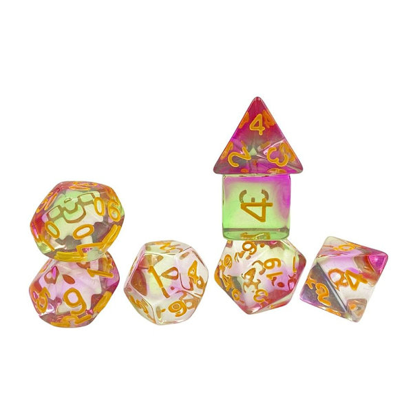 7 stk/sæt DND-terninger Polyhedriske terninger STYLE 3 STYLE 3 Style 3 ...