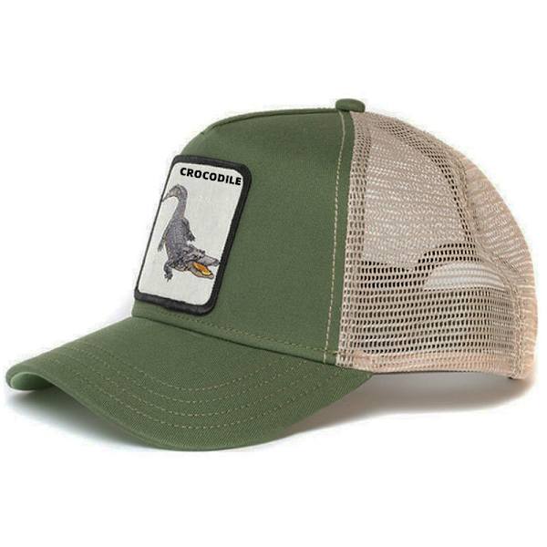 Truckerkeps med broderad djurdesign Crocodile Green [No Mark] | Fyndiq