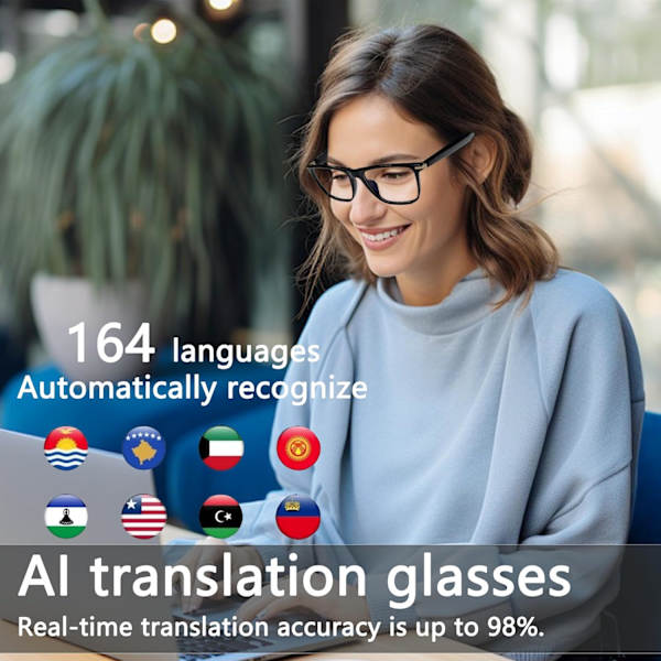 2025 Senaste Modell AI Smartglasögon, AI Chatt Deepseek R1 och Gemini-2.5 med Stöd för 164 ...