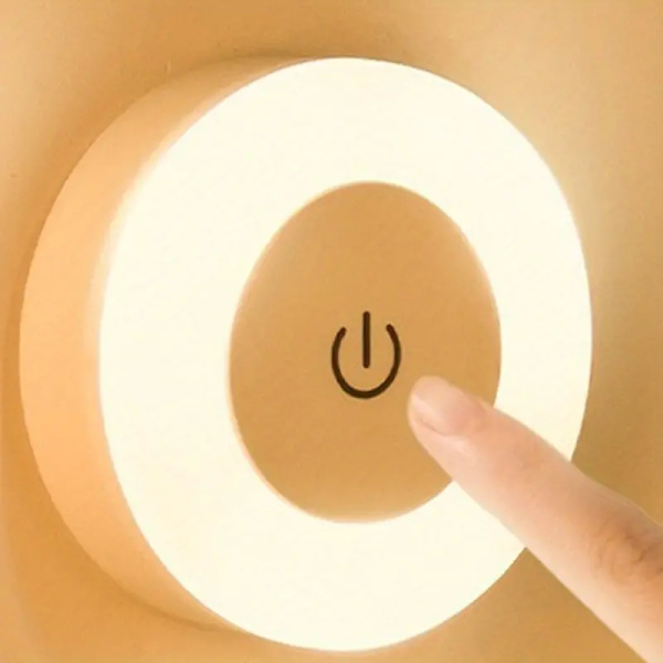 1:a Mini LED Touch Sensor Nattljus, USB Uppladdningsbar Kök Sovrum ...