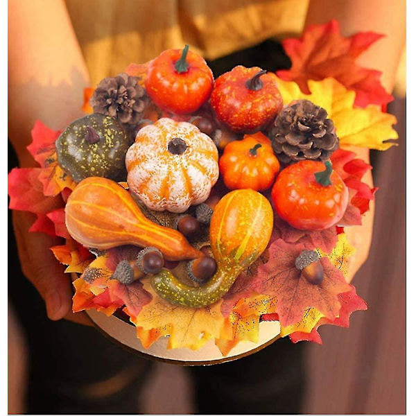 Starlight-konstgjorda pumpor för dekoration, Halloween skörd ...