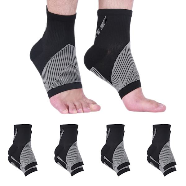 4-pack kompressionsstrumpor för kvinnor och män, fotledsstöd för stukad ...