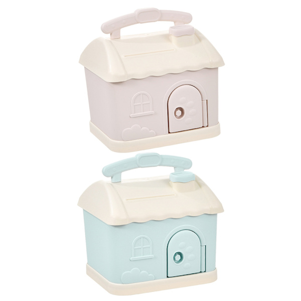 Tegnet Hus Pengekasse med 3D-klistermærke DIY Opbevaring Pengeboks til ...