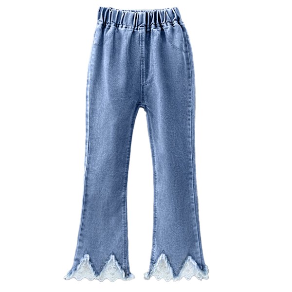 Piger Bell Bottom Bukser Casual Høj Elasticitet Slim Fit Åndbar Flare ...