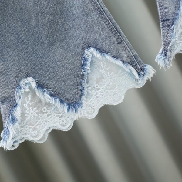 Piger Bell Bottom Bukser Casual Høj Elasticitet Slim Fit Åndbar Flare ...