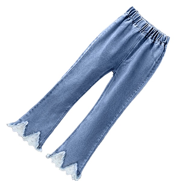 Piger Bell Bottom Bukser Casual Høj Elasticitet Slim Fit Åndbar Flare ...