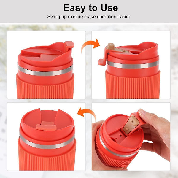 Termosmugg, 500 ml kaffemugg, resemugg i rostfritt stål ...