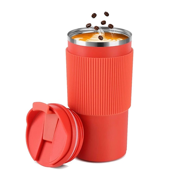 Termosmugg, 500 ml kaffemugg, resemugg i rostfritt stål ...
