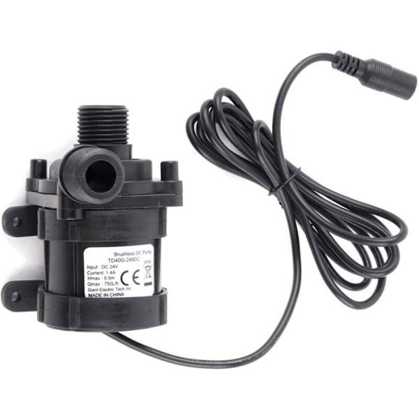 24V DC Växel Vattenpump Flödeshastighet 800 l/h Mini Tyst Pump för ...