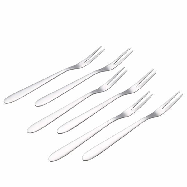 12-delad rostfri tvåuddig gaffel, liten fruktgaffel | Fyndiq