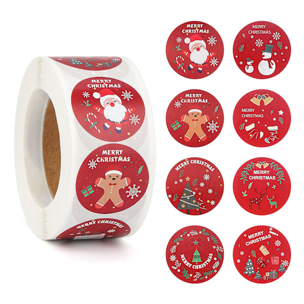 500 st jul klistermärken rulle | Fyndiq