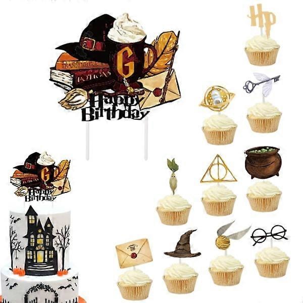 11 stk. Harry Potter Gratulerer med dagen kake toppers, Harry Potter ...