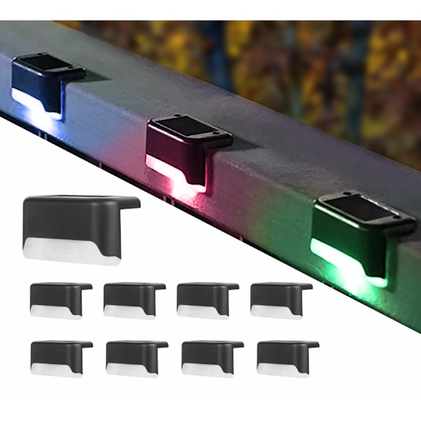 Sæt med 4 udendørs solcellelamper, vandtætte LED-lamper til udendørs ...