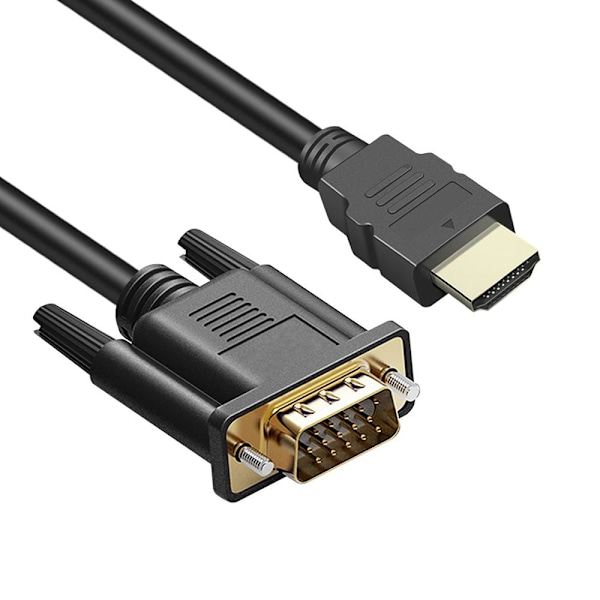 1.8m HDMI till VGA Kabel - Adapter Svart | Black | 94 | Fyndiq