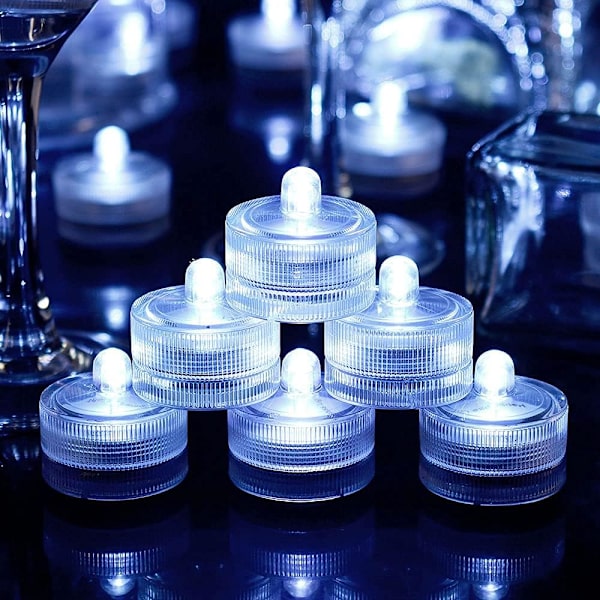 Sukellettavat LED-valot Teevalot Kynttilä, Mini Sukellettavat LED-valot ...