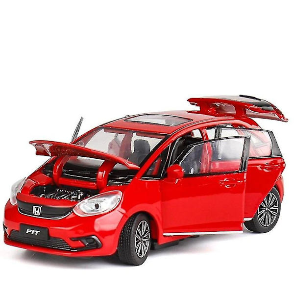 1/32 Honda Fit Jazz Sport Leksaksbil Diecast Miniatyrmodell Suv Dra ...