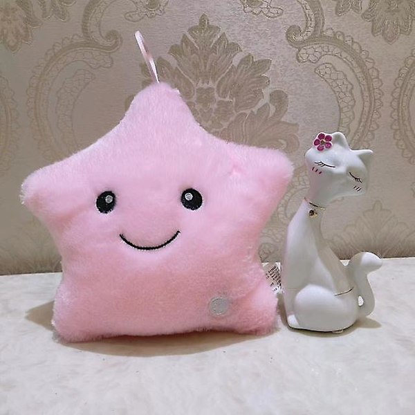 Kreativ leksak lysande kudde mjuk plysch lysande färgglada stjärnor ...