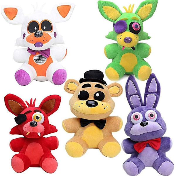 Foxy The Pirate + Nightmare Bonnie + Freddy Fazbear + Chica Set Five ...
