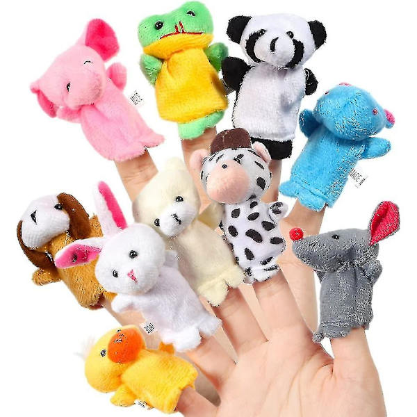 Baby Finger Puppets, 10 kappaletta lasten pehmolelueläimiä (hs) | Fyndiq