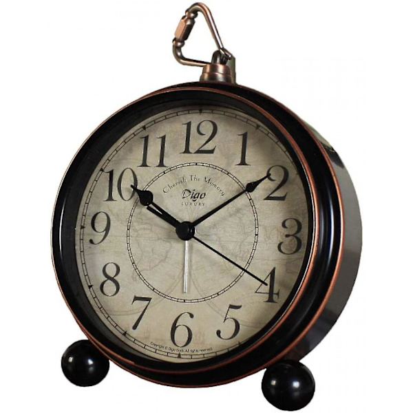 Bordur, 5,2\" Retro Vintage Stumt Skrivebordsvækkeur, Lille Vækkeur Med ...