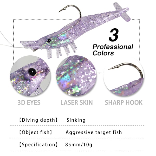 4 stycken förutrustat fiskebete med krok, den mjukbottnade poolen som ...