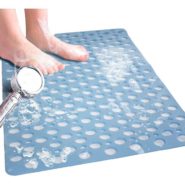 Halkfri duschmatta, 43x75 cm fyrkantig badmatta, maskintvättbar halkfri ...