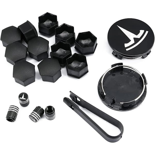För Tesla Wheel Cap Kit Center Cap Set Hjulmutter Ventilkåpor Cover ...