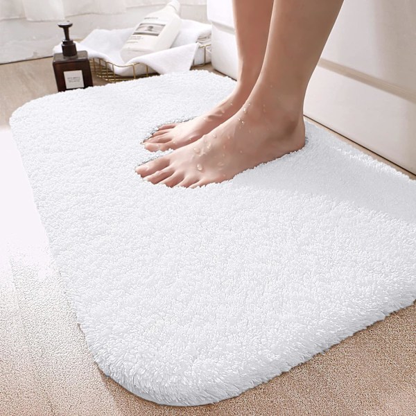 Badmatta 40 x 60 cm, halkfri absorberande badrumsmatta, mjuk duschmatta ...