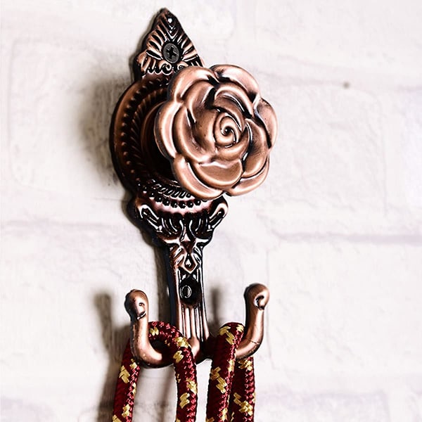 4-pack rosmönster metall gardin krokar, vintage gardin krokar zink ...