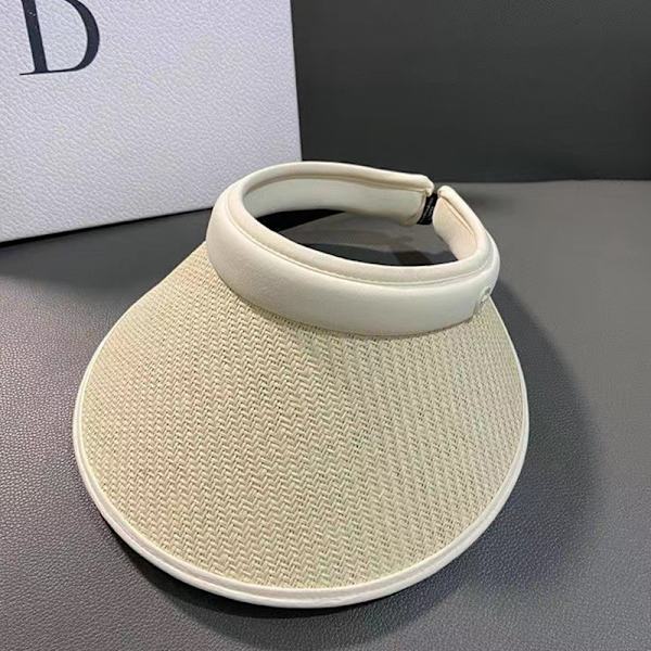 Dam Sommar Visir Hatt Solhatt Bred Stor Brätte Beach Hattar Black ...