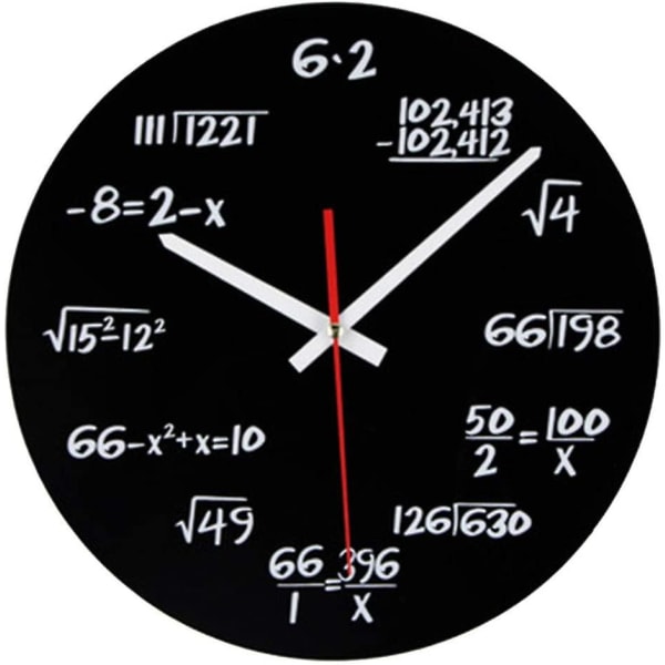 Math Clock Novel Wall Clock Unik väggklocka Math Formula Clock Enkla ... Math Clock Novel Wall Clock Unik väggklocka Math Formula Clock Enkla ...