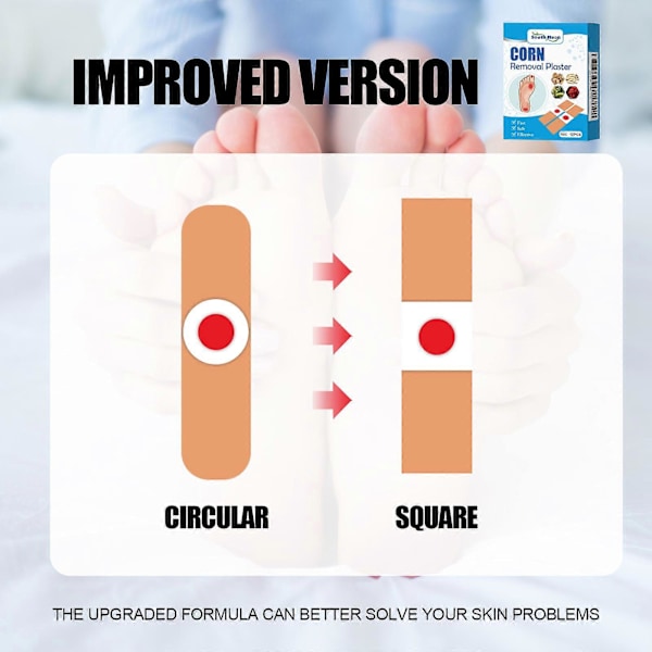 12 st fotvårdsplåster Skonsam rengöring av död hud på fötterna, vård ...