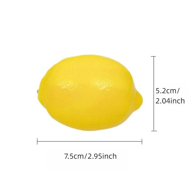12 Artificial Lemons Realistic Decorative Home Kitchen Fake Fruits ...