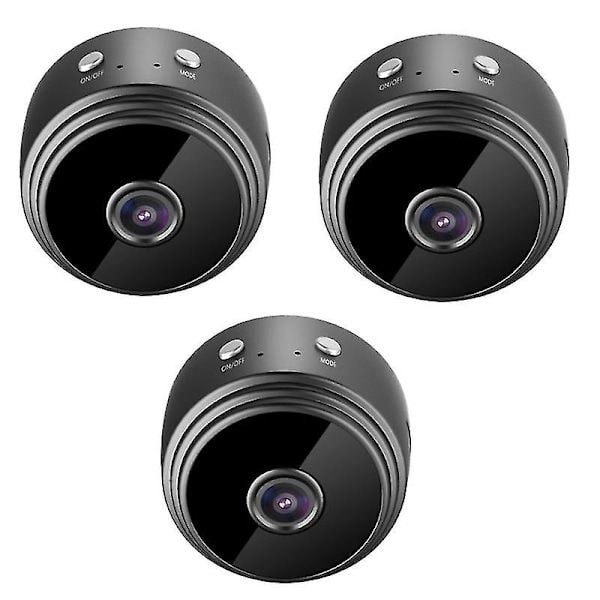 High-Quality 3-Pack Mini Wifi Cameras, Wireless Cameras with Audio and ...