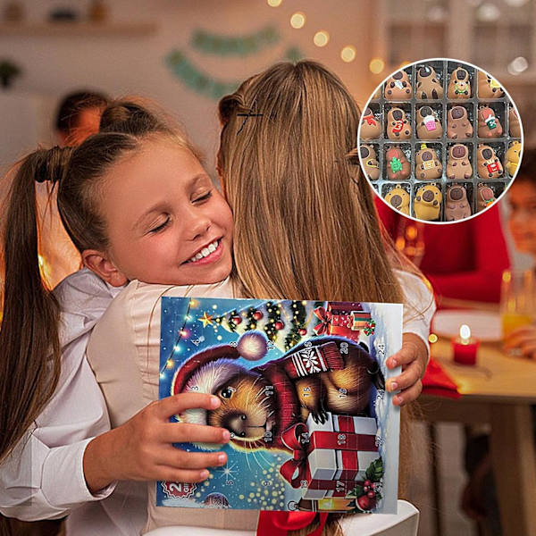 Capybara Juladventskalender 2025 med 24 dagar av minileksaker för barn ...