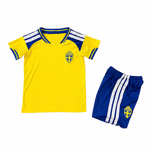 2026 World Cup Sweden National Football Team Home Jersey+Shorts Kids No ...