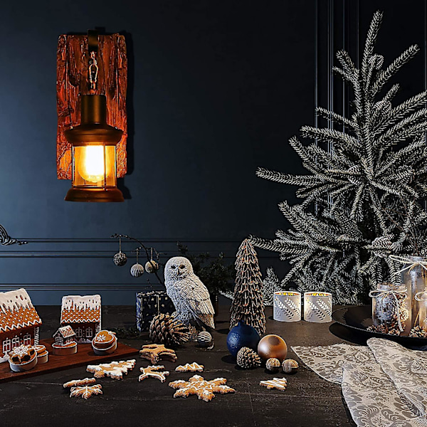 Piao Retro Seinävalaisin Puu Luovat Seinävalaisimet Puu Taide Lyhty Vaateliike Ravintola Kahvila ...